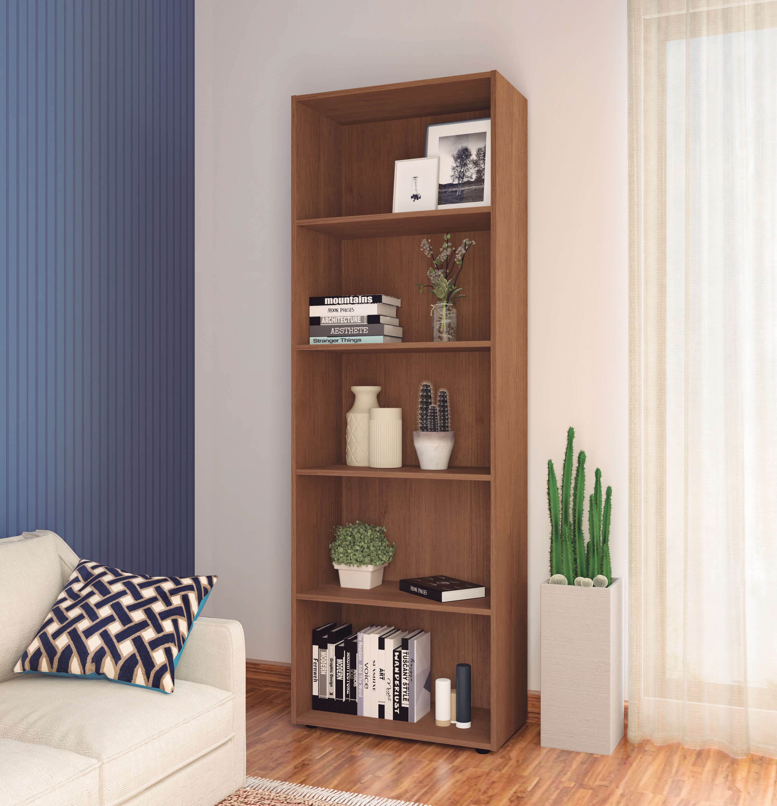 Estante Com 5 Nichos Artely Multy Cor Cinamomo - Oggi Móveis